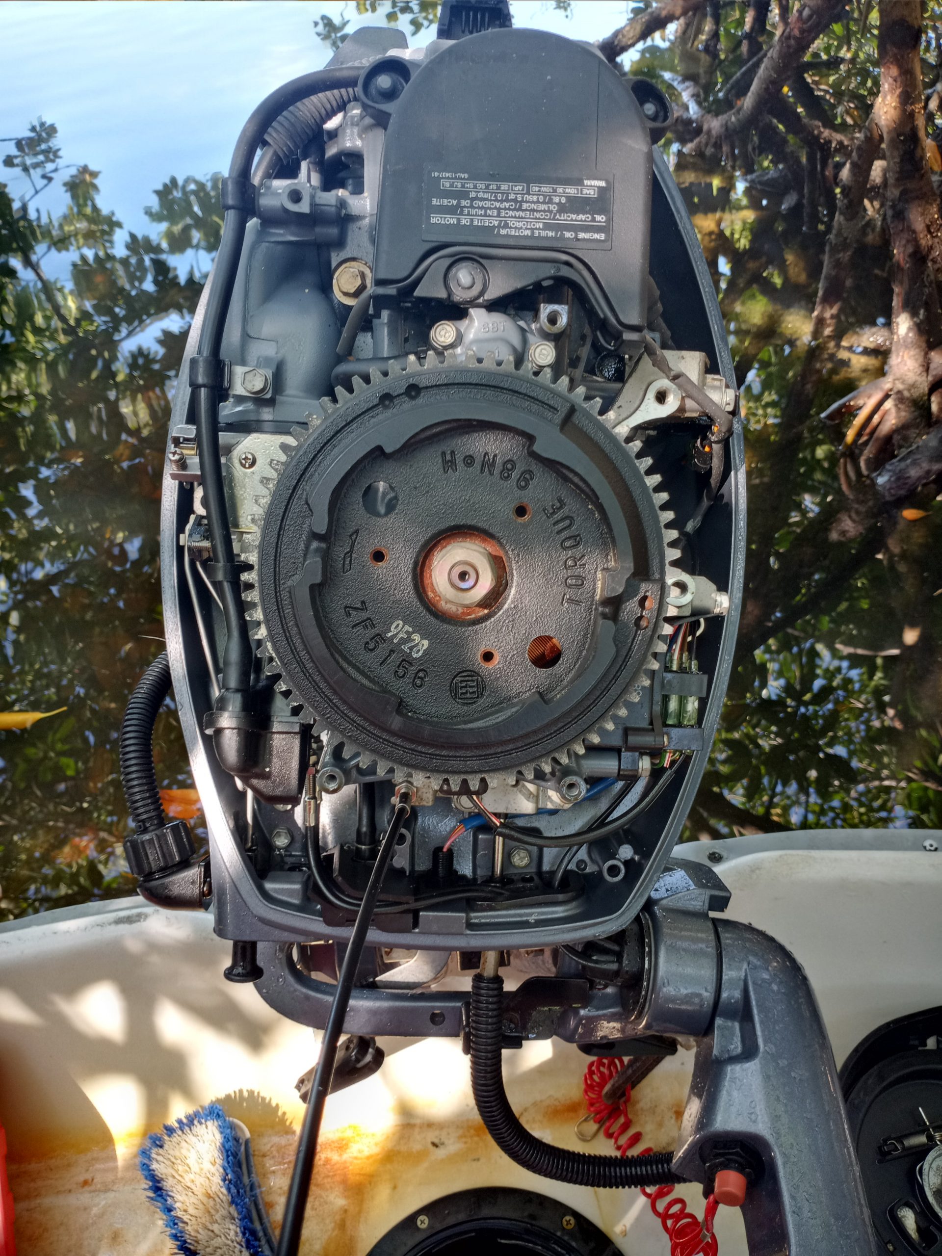 Adding Electric Start Kit To A 8HP Yamaha Outboard Motor - The Sailing ...